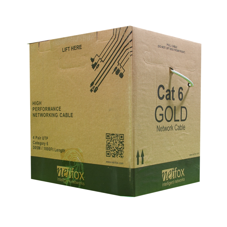 Netfox Cat6 UTP Cable Box - C 305 Mtr Carton Box - Firewallbazaar